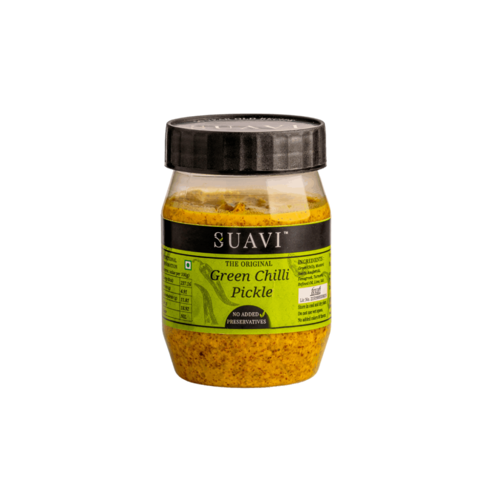 The Original Green Chilly Pickle, 250g - Suavi